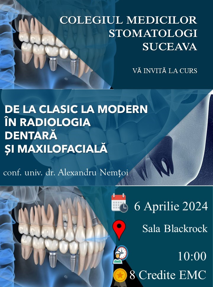 Curs – DE LA CLASIC LA MODERN ÎN RADIOLOGIA DENTARĂ ȘI MAXILOFACIALĂ ...